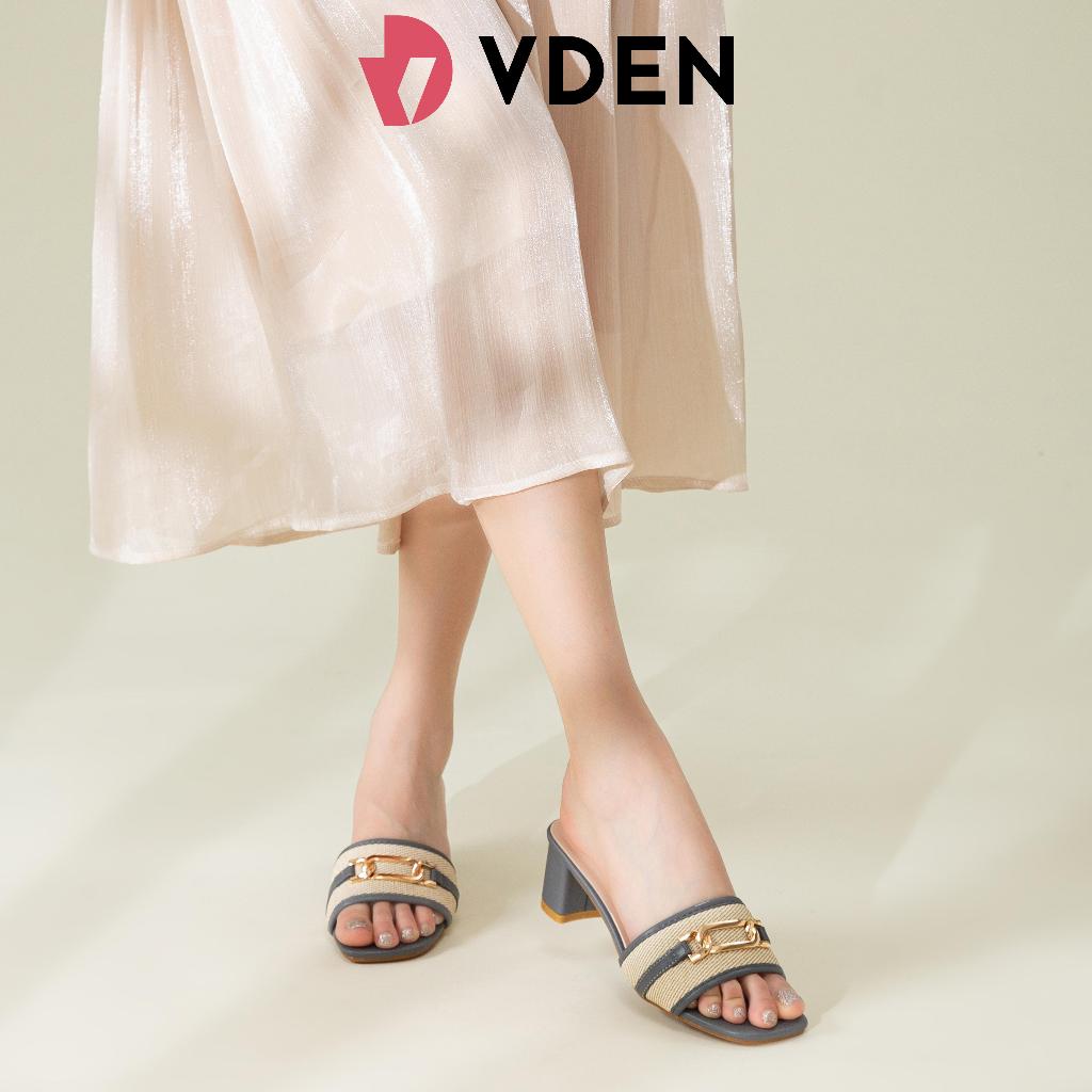 VDEN Women's Retro Color Block Chunky Heel Sandals 2INCH/5CM 6045-35 ...