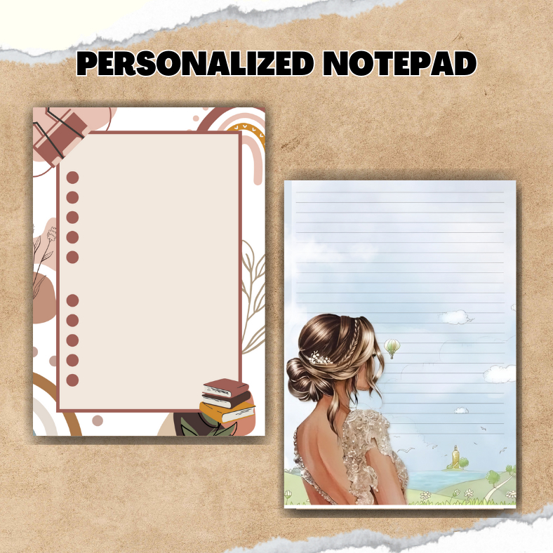 JM Customized Notepad with Name Personalized Stationery Design Gift ...