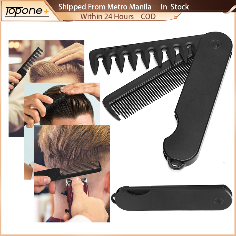 Folding Pocket Combs Portable Travel Oil Head Comb With Fine Wide Tooth ...