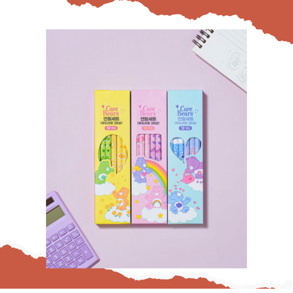 DAISO KOREA - Care Bear Pencil Set 2B 12 Pieces | Shopee Philippines