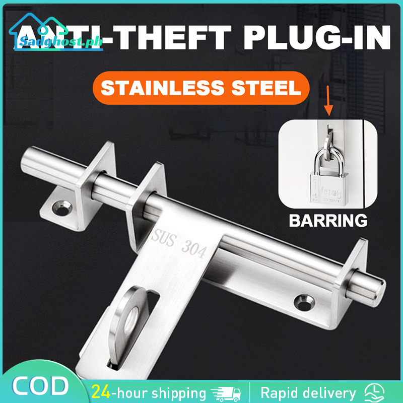 Stainless Steel 304 Heavy Duty Gate Door Bolt Latch Sliding Hasp Lock ...