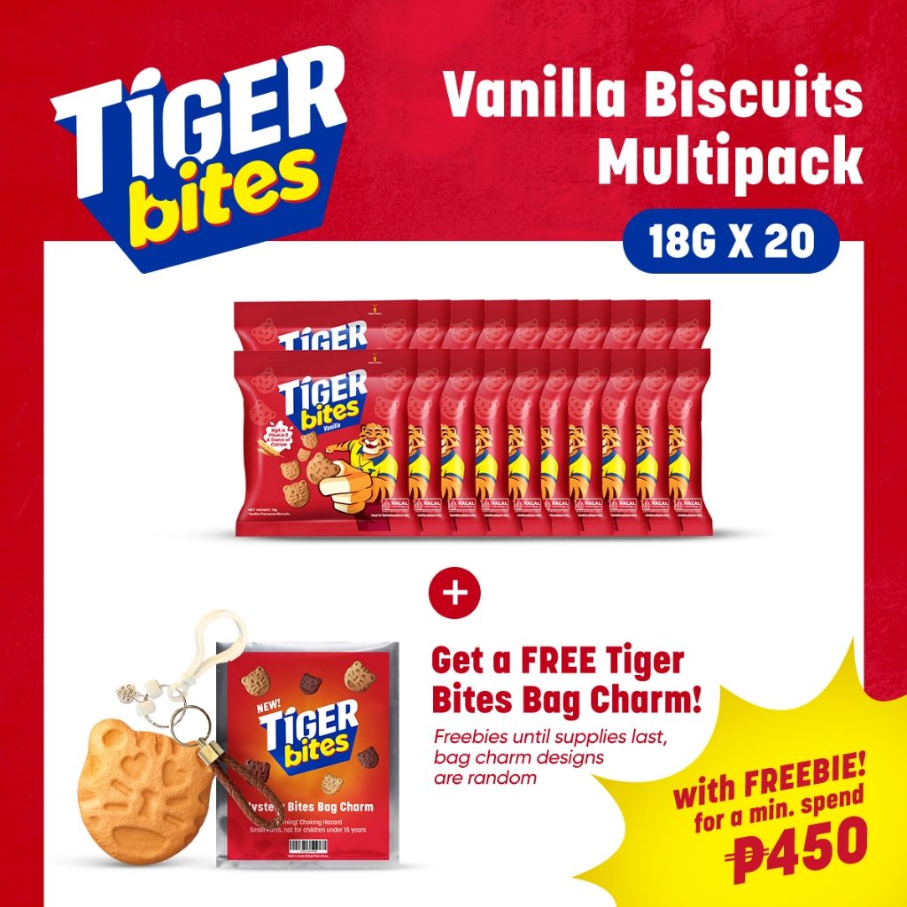 Tiger Bites - Vanilla Flavor 180g with Vitamin D and Calcium (Set of 2 ...