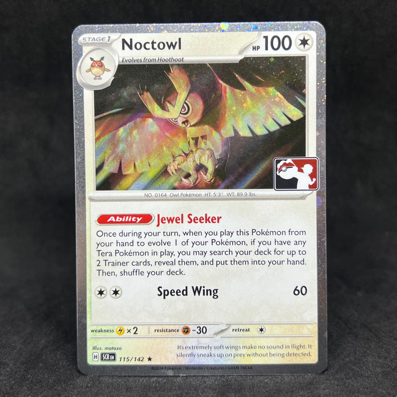 Pokemon TCG Noctowl Stamped Holo/Non-Holo 115/142 2025 Play Prize Pack ...