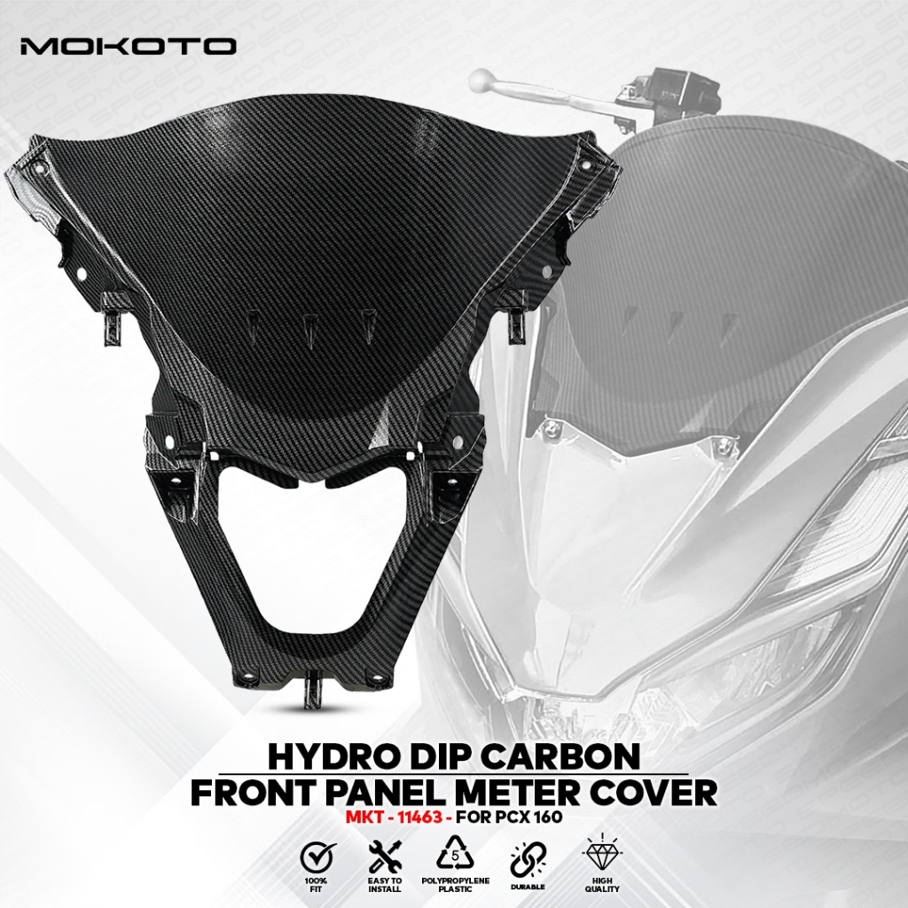 MOKOTO HONDA PCX 160 FRONT PANEL METER COVER CARBON FINISH FAIRING ABS ...