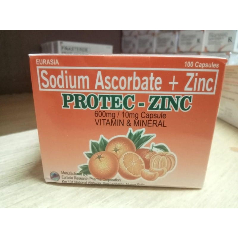 Sodium Ascorbate + Zinc 600mg/10mg PROTEC-ZINC | Shopee Philippines