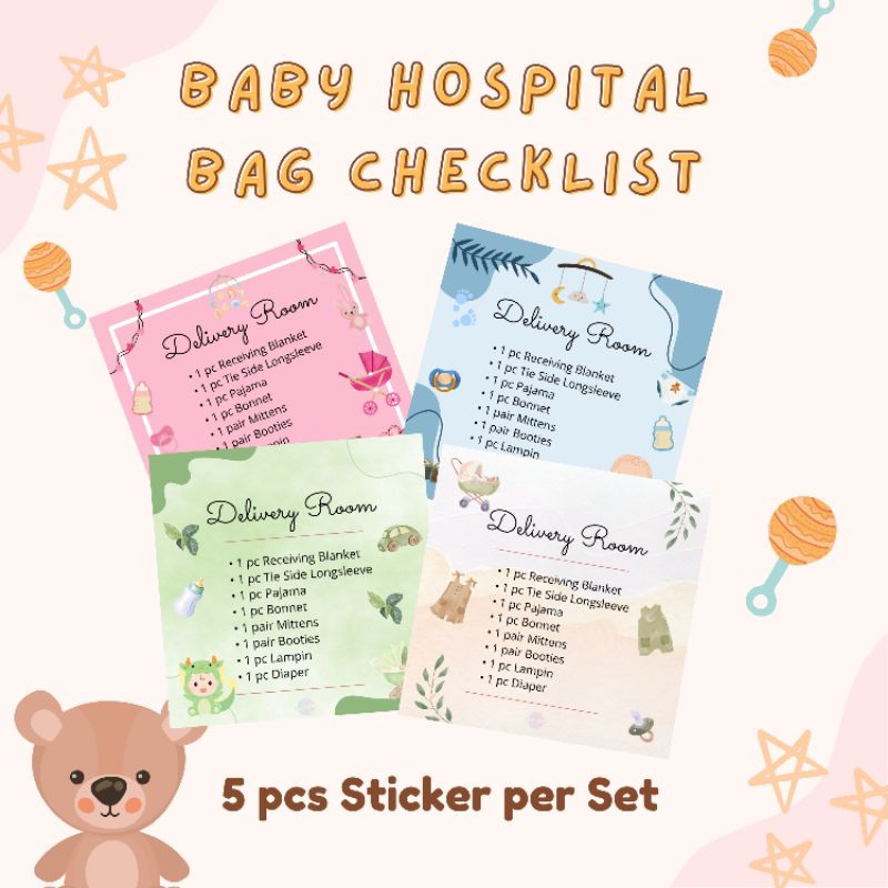 Baby Hospital Bag Checklist Sticker | Shopee Philippines