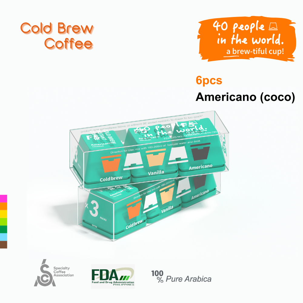 "40 People in the World"instant coffee, F5 cold brew coffee Americano ...
