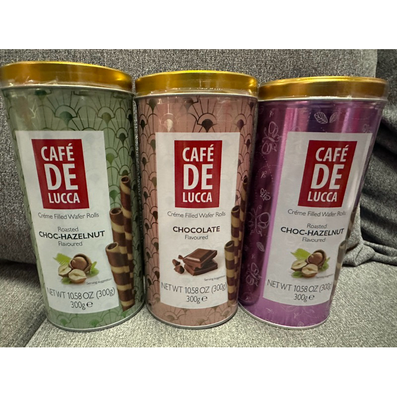 Cafe De Lucca Chocolate Luxury Wafer in Can 300g/100g | Shopee Philippines