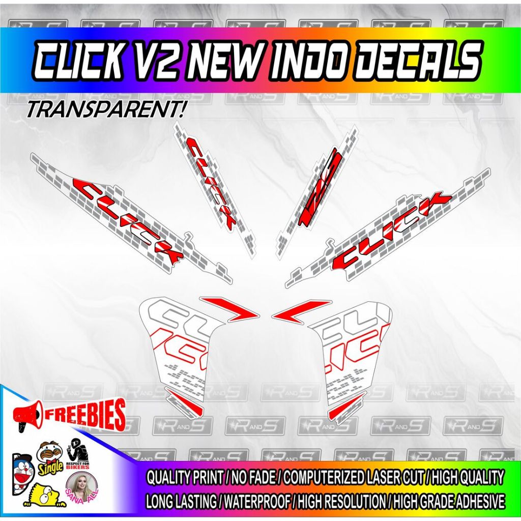 CLICK V2 NEW INDO DECALS HD PRINT ( MORE COLORS AVAILABLE ) | Shopee ...