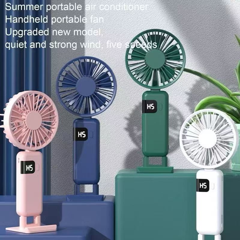 Desktop 5-speed fan USB Rechargeable Mini Fan Adjustable Cooling ...