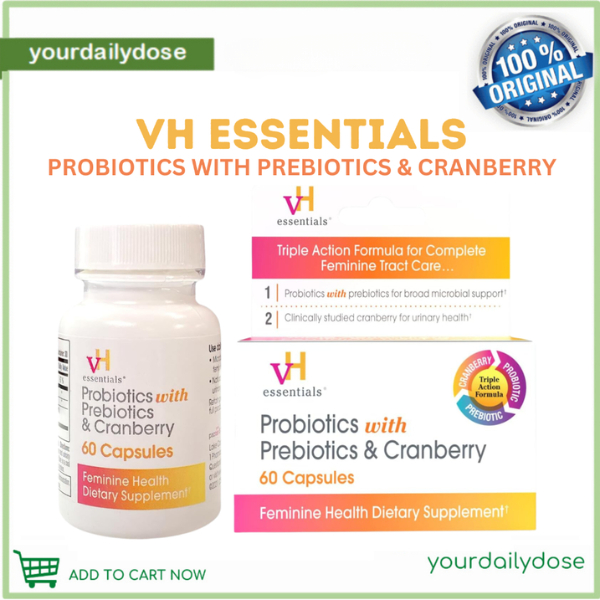VH ESSENTIALS PROBIOTICS WITH PREBIOTICS AND CRANBERRY CAPSULES ...
