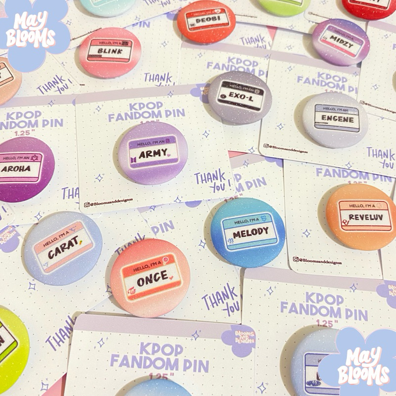 Kpop Fandom Button Pin, Kpop Pins, Kpop Fandom Pins 1.25” | Shopee ...