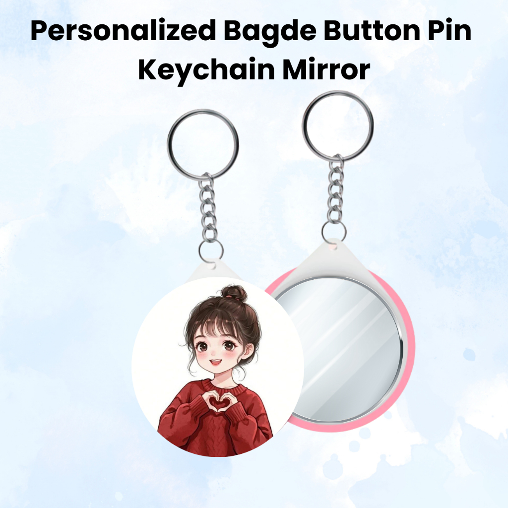 Personalize Badge Button Pin Pocket Mirror Key chain [Batch 3] 5.8 cm ...