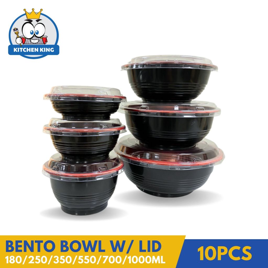 Japanese Bento Bowl / Ramen Bowl (set) with Thick Plastic Lid ...