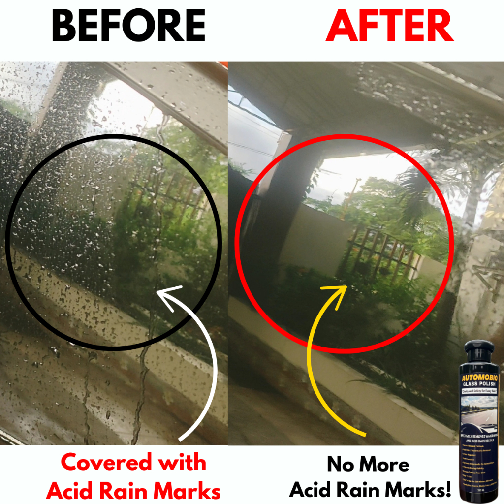 Automobio Glass Polish - 250ML Acid Rain Remover for Car Windshield ...