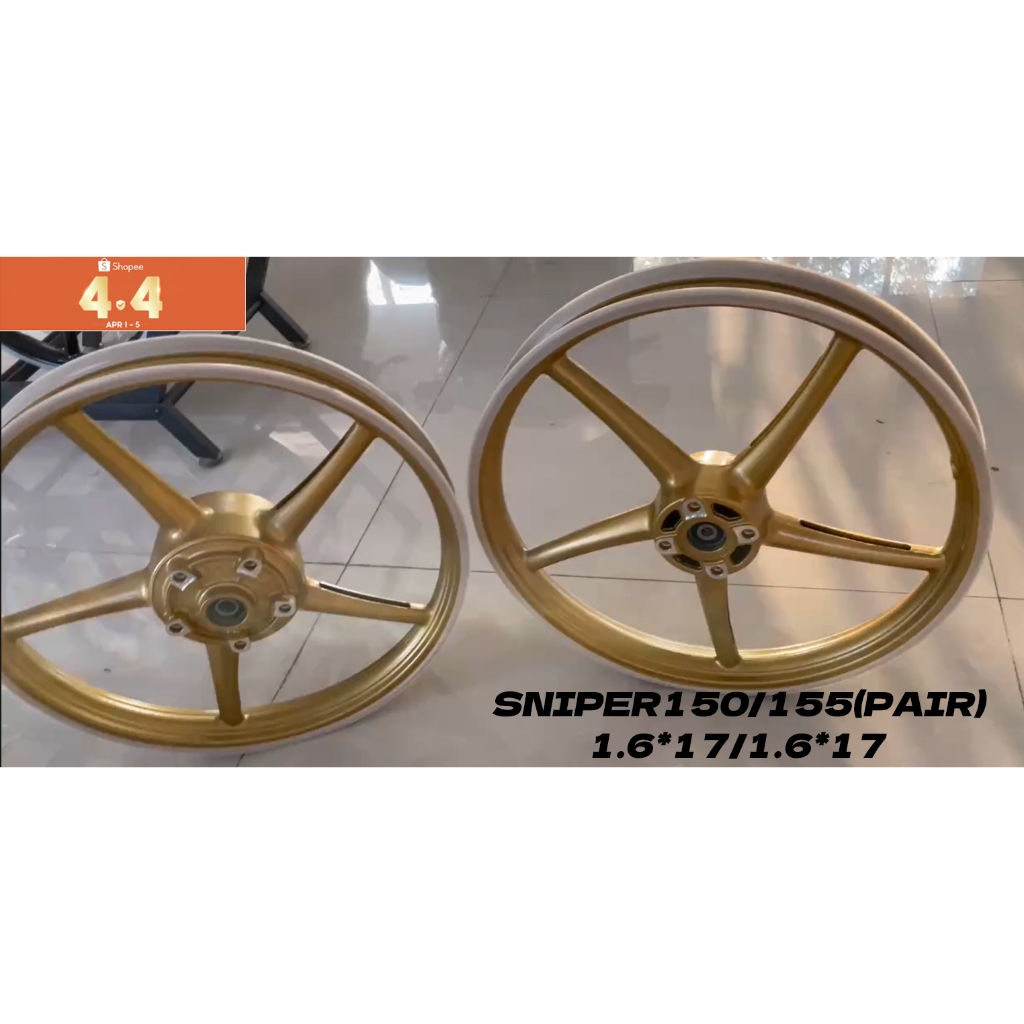 Enkei 522 Mags Yamaha Sniper150 Sniper155 Front Disc Brake Rear Disc ...