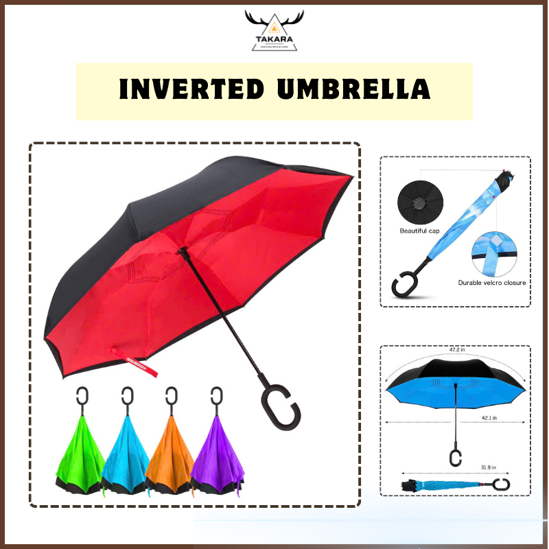 Double Layer Innovative Inverted Umbrella C-Handle Umbrella Anti UV ...