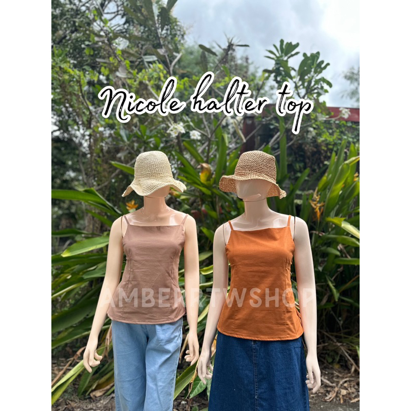 NICOLE HALTER TOP CASUAL ADJUSTABLE BY AMBERRTWSHOP | Shopee Philippines