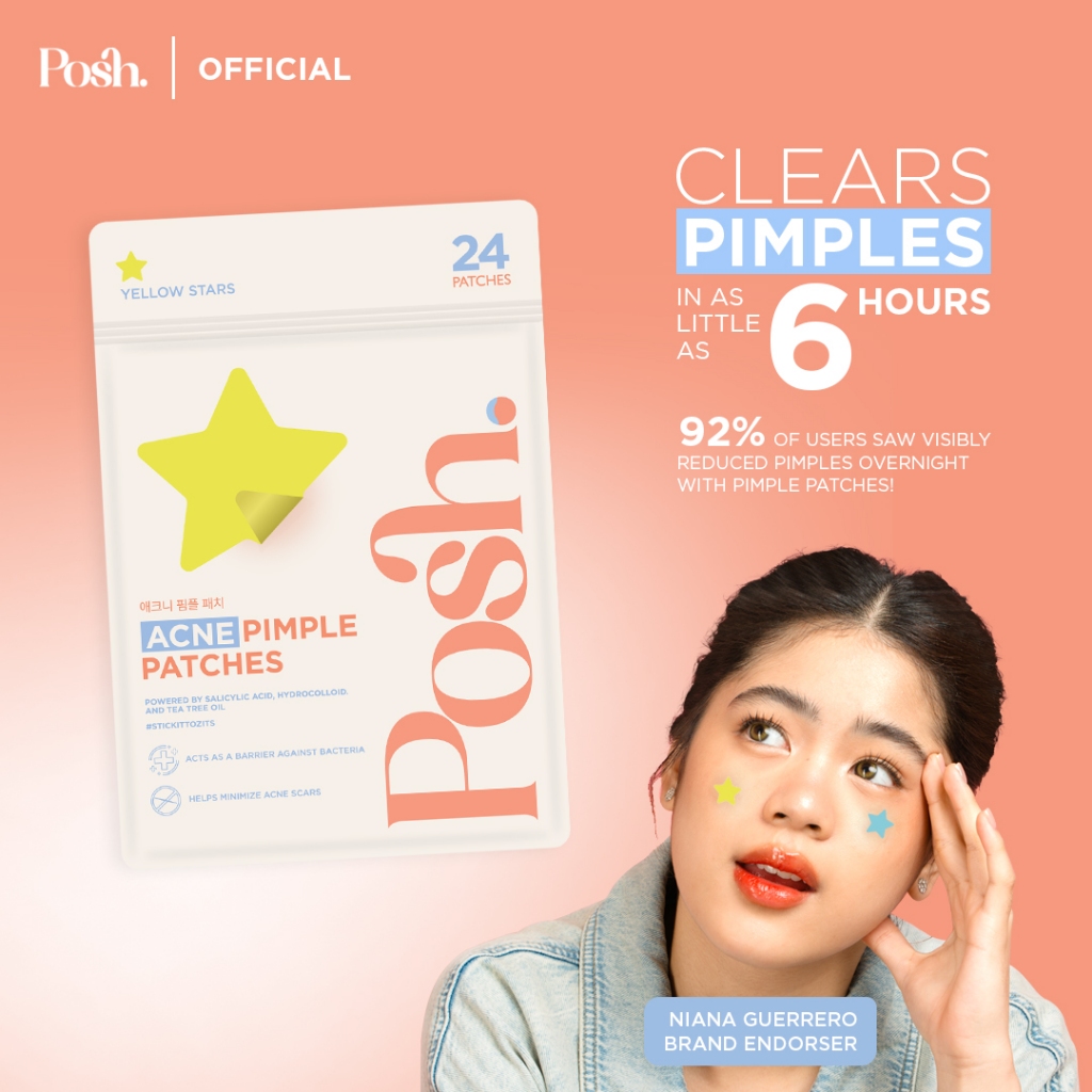 YELLOW STARS STARS Posh Skin Pimple Patch 24pcs - Hydrocolloid Acne ...
