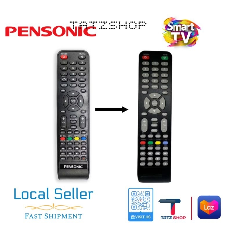 Pensonic Smart Led TV Remote Replacement ( Ready to use no need code ...