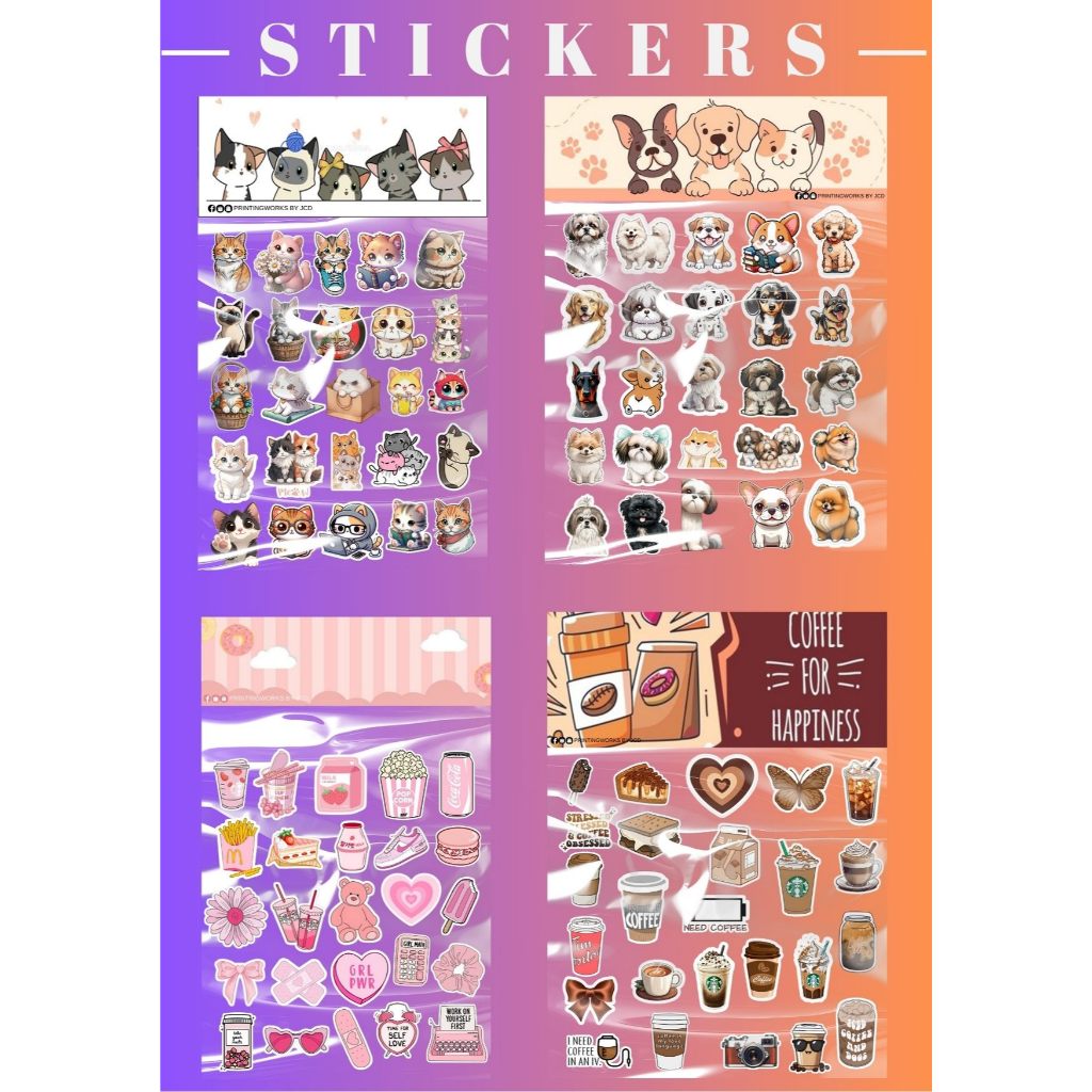 Cut Out Stickers with opp plastic packaging (25 pcs per pack) | Shopee ...