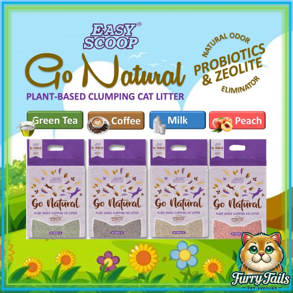 EASY SCOOP GO NATURAL Plant-Based Flushable Clumping Fine Tofu Cat ...