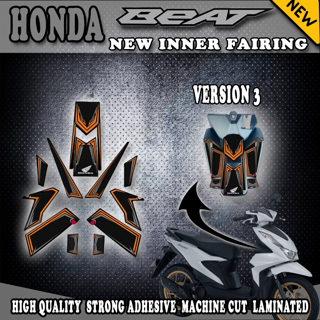 NEW INNER FAIRING STICKER DECALS FOR HONDA BEAT VERSION 3/ HONDA BEAT ...