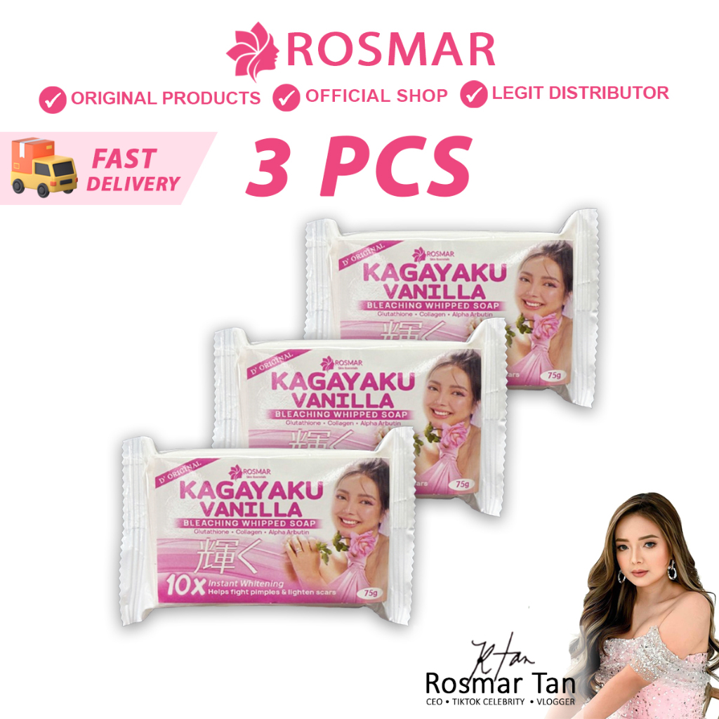 Original Rosmar Kagayaku Bleaching Whipped Soap 75g - Vanilla Scent | Shopee Philippines