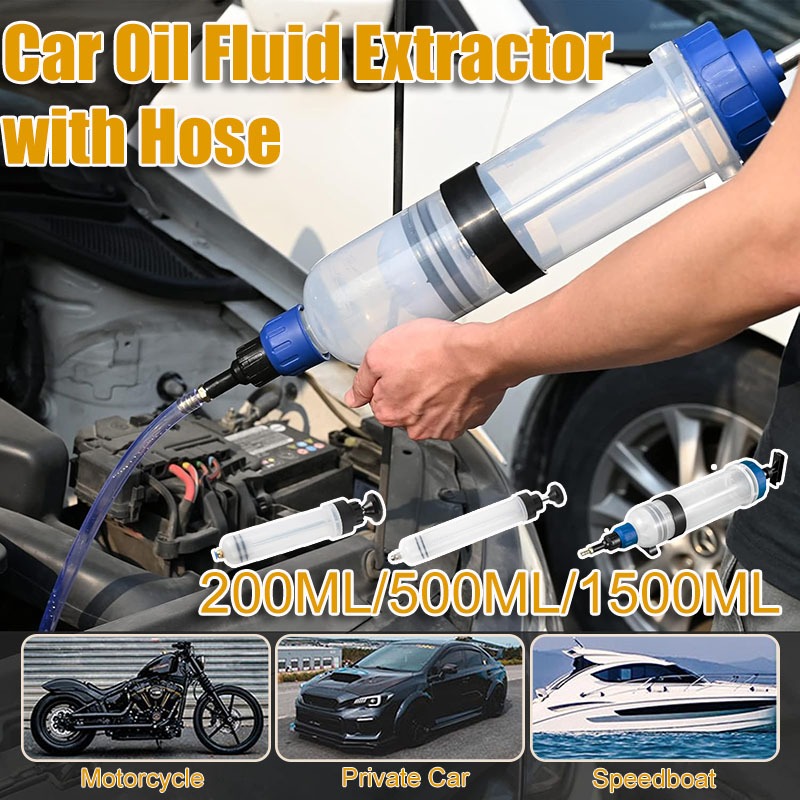 Car Oil Fluid Extractor Fuel Extraction Transfer Syringe Bottle Manual ...
