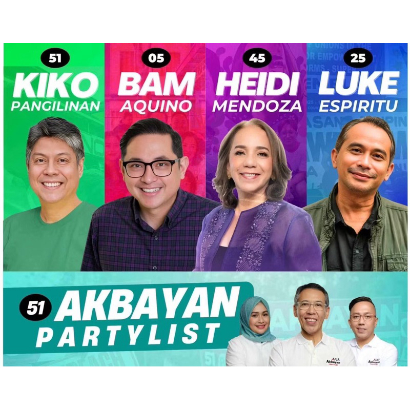 Kiko Bam Heidi Luke Akbayan 3x2ft Tarpaulin | Shopee Philippines