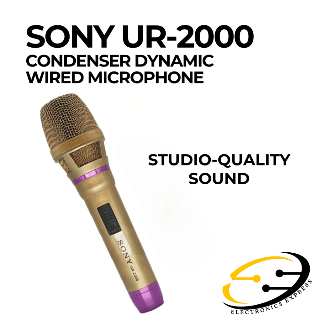 Sony UR-2000 Condenser Dynamic Wired Microphone | Shopee Philippines