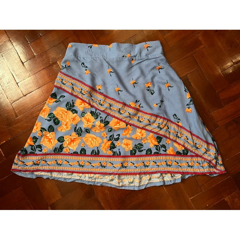 ZIYA FLORAL SKIRT FILIPINIANA LIGHT BLUE | Shopee Philippines