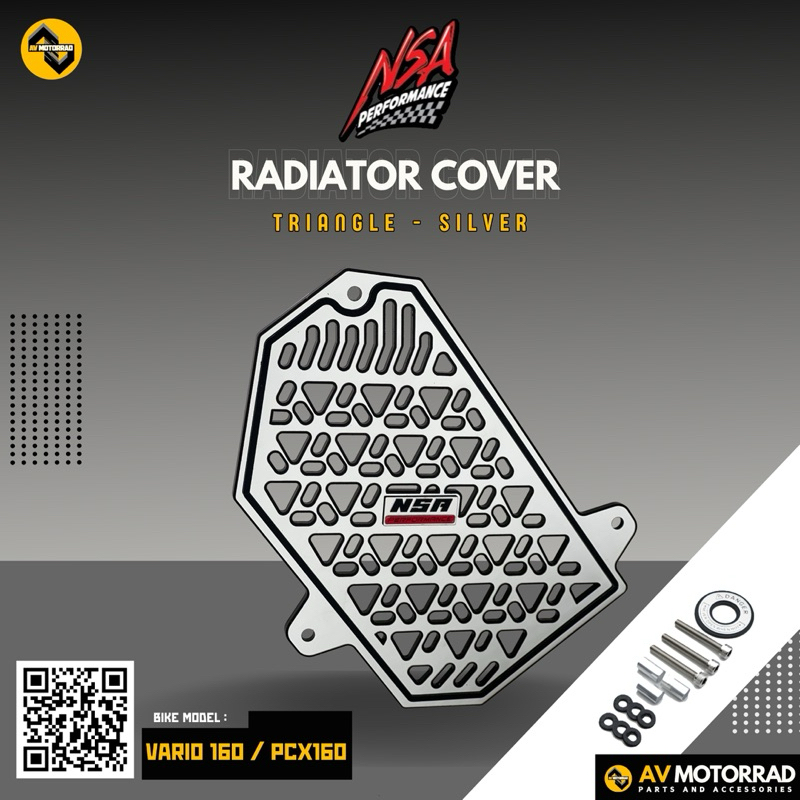 NSA Performance Triangle Radiator Cover for Honda Vario160/PCX160 ...