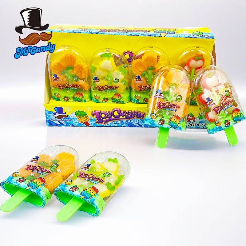【Mr candy】20pcs/box Ice cream fruit gummy candy/kid candy/gummies ...