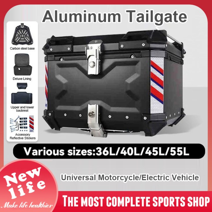 Motorcycle Compartment 55/45/40/ 35/5L Motorcycle Alloy Top Box With ...
