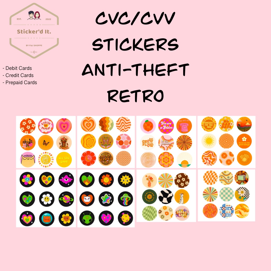 Retro Edition - CVV/ CVC Stickers (Anti-Theft Stickers for ATM and ...