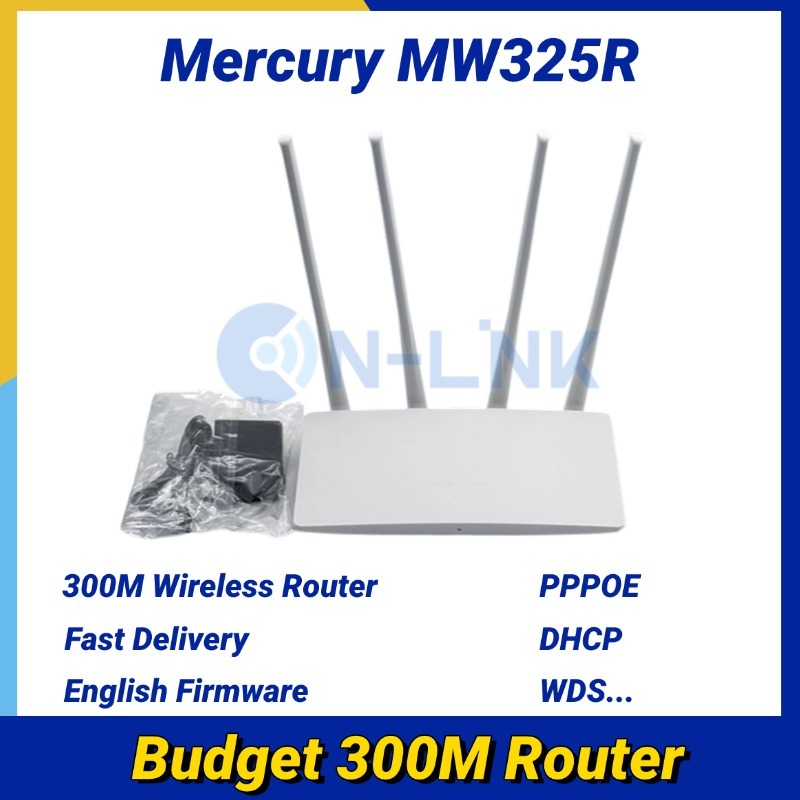 Like-New Mercury MW325R 300Mbps WiFi Router + Adapter | Great Value ...
