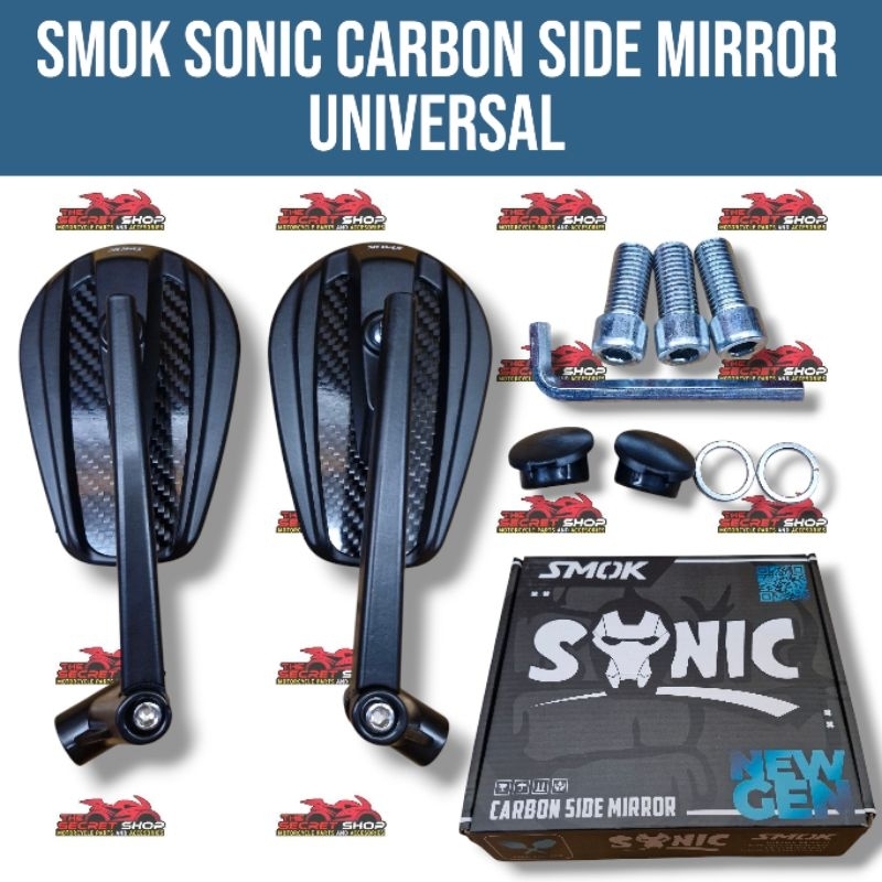 SMOK SONIC CARBON SIDE MIRROR UNIVERSAL | Shopee Philippines