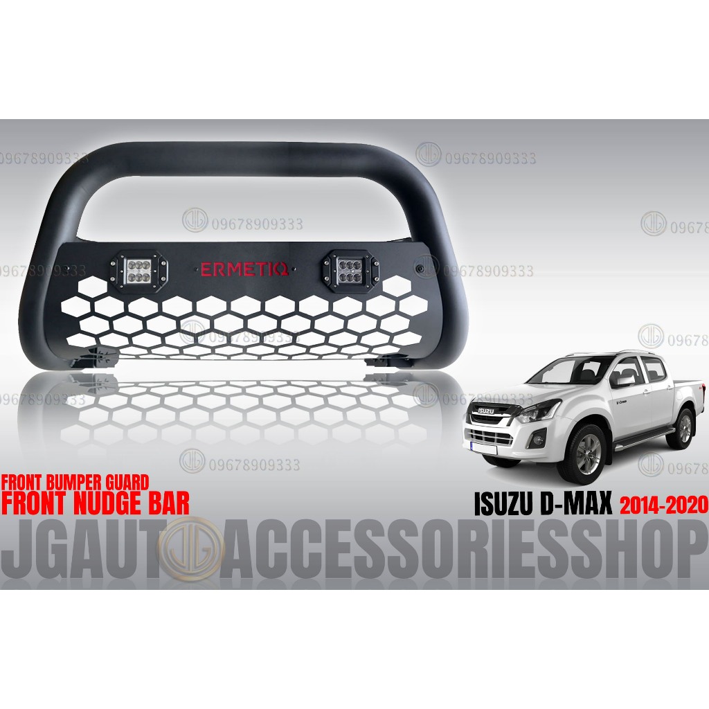 ISUZU D-MAX/DMAX 2012-2020 FRONT BUMPER GUARD W/LED/NUDGE BAR/BULLBAR ...