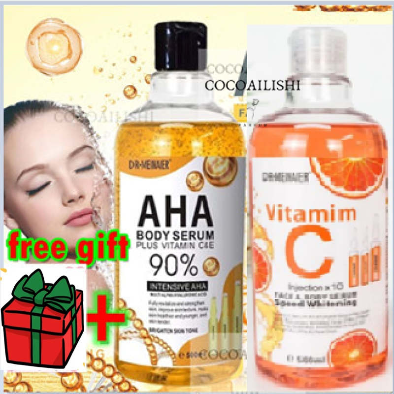 VITAMIN C AHA FACE & BODY SERUM WITH VITAMIN C & E | Moisturizing ...