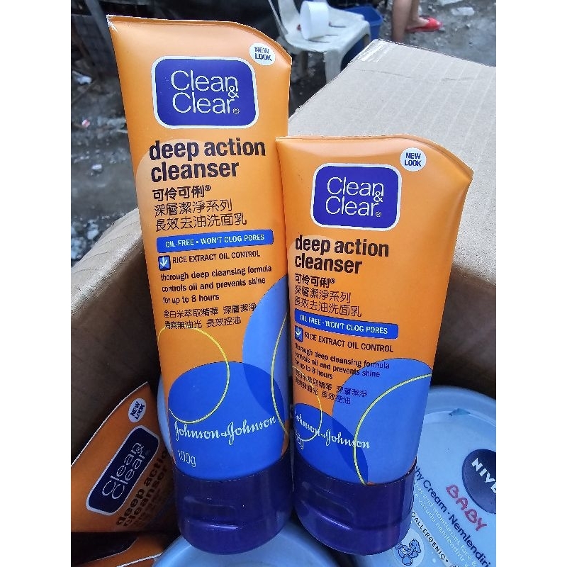CLEAN & CLEAR Deep Action Cleanser 50g/100g | Shopee Philippines