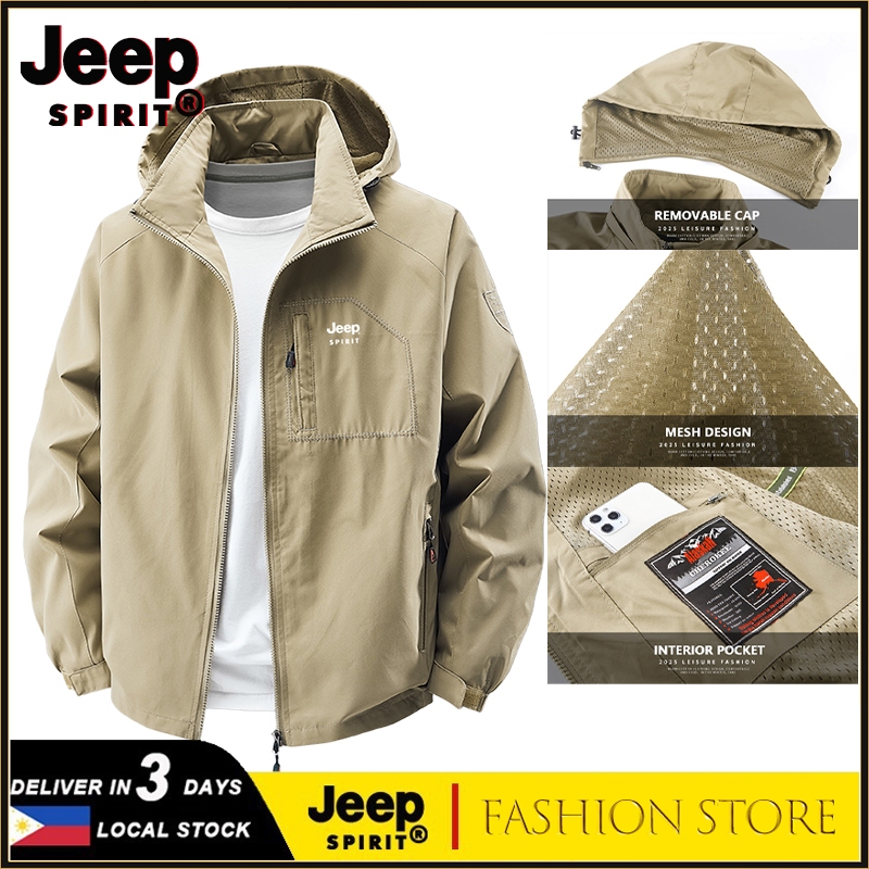 JEEP SPIRIT Waterproof Jacket For Men Outdoor Windproof Jacket Climbing ...