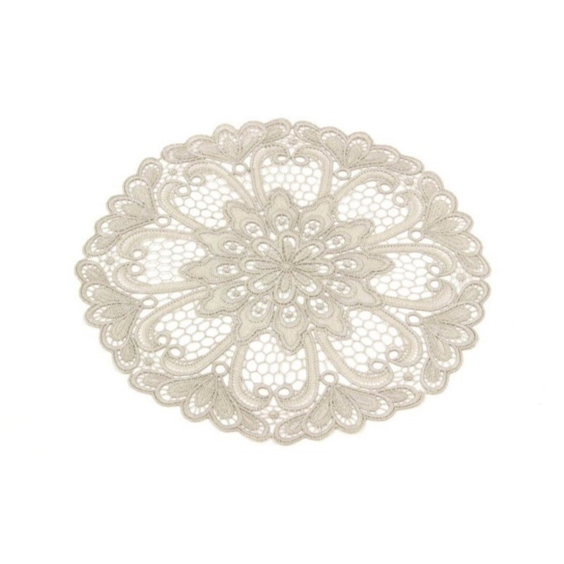 Eminent Gupier Lace Doily x2 (Off White & Gray) | Shopee Philippines