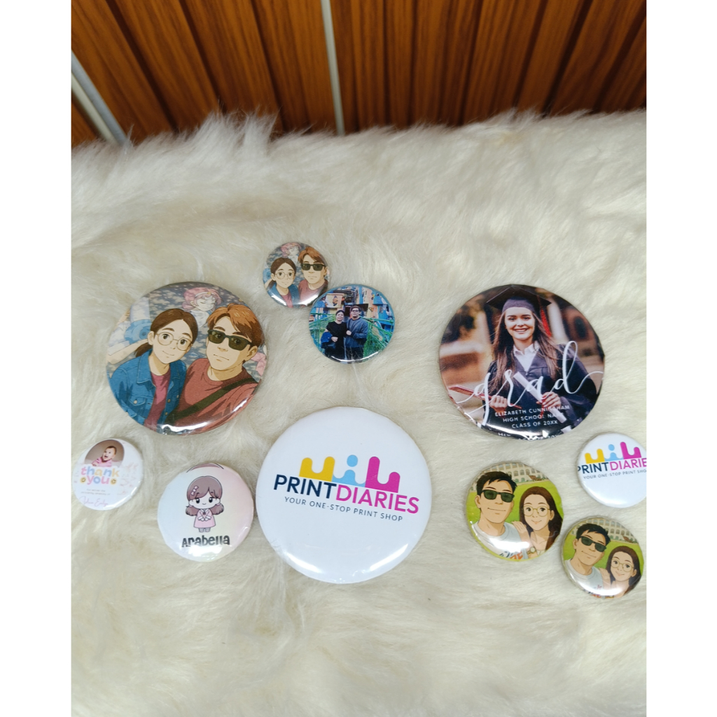 Customized Button Pins for Event Souvenir, Birthday, Company Logo ...
