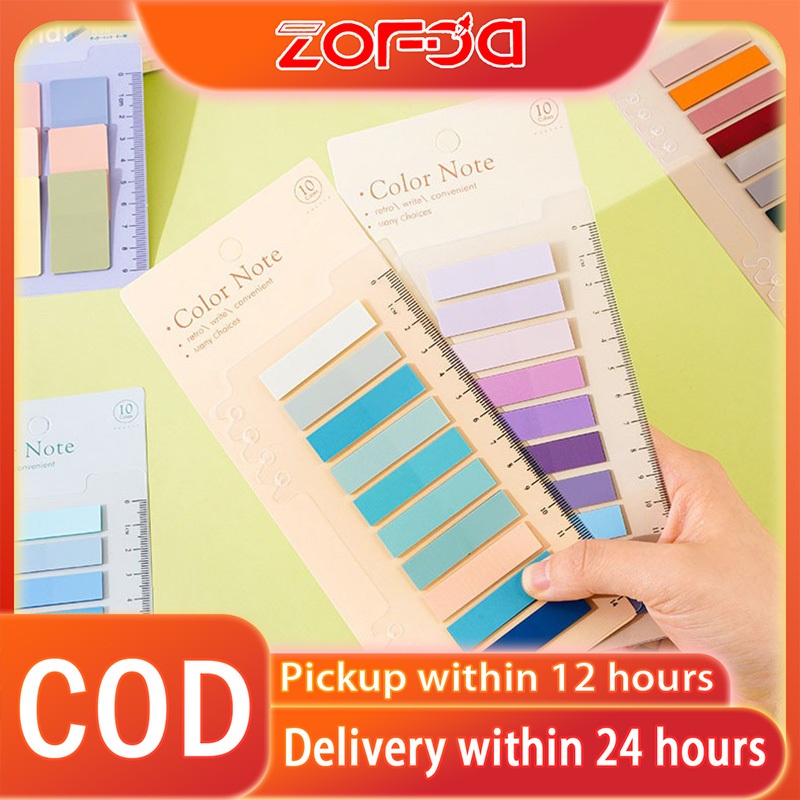 200PCS ZOFDA Sticky Note Morandi Labeled Notes Clear Sticker Colorful ...