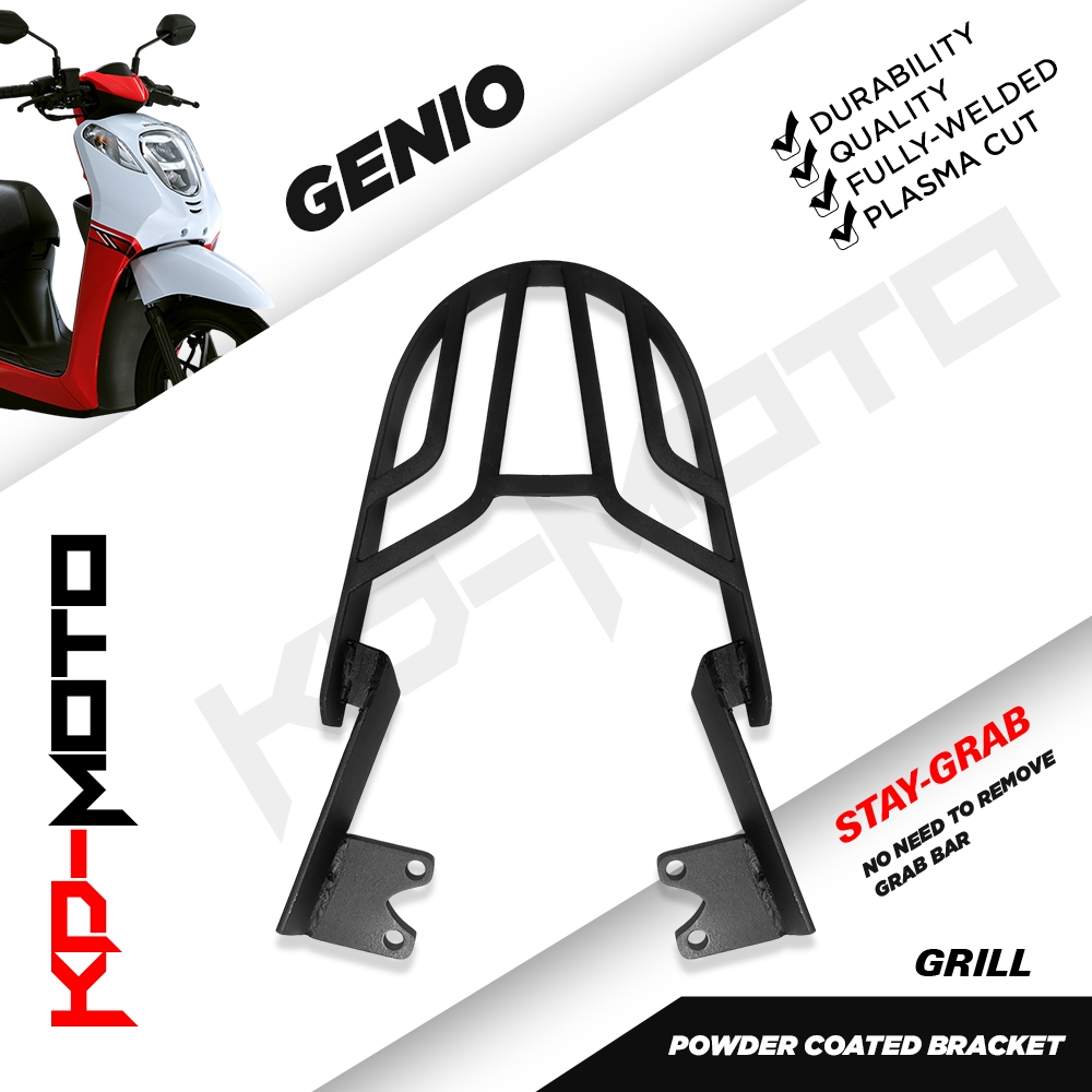 Honda GENIO SG Top Box Bracket - black powder coated - heavy duty bracket - motorcycle ...