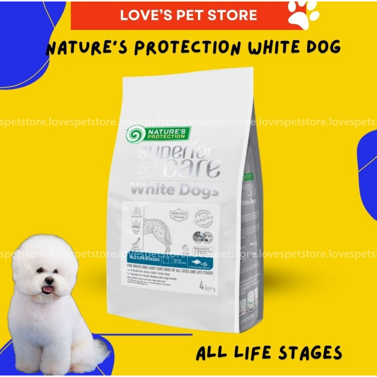 Nature's Protection White Dog White Fish All Sizes All Life Stages 4KG ...