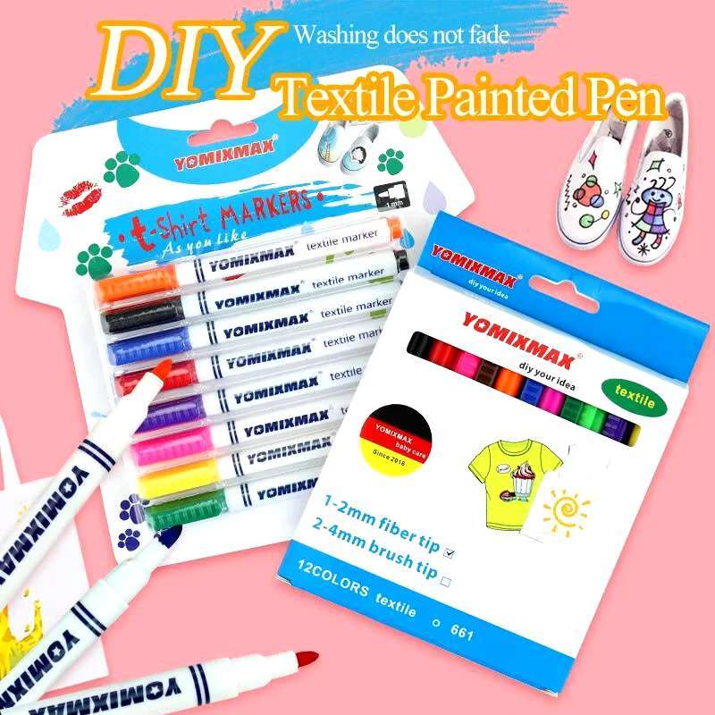 Fabric Pen 8 Colors DIY Textile Painted Marker Doodle/Graffiti Hand ...