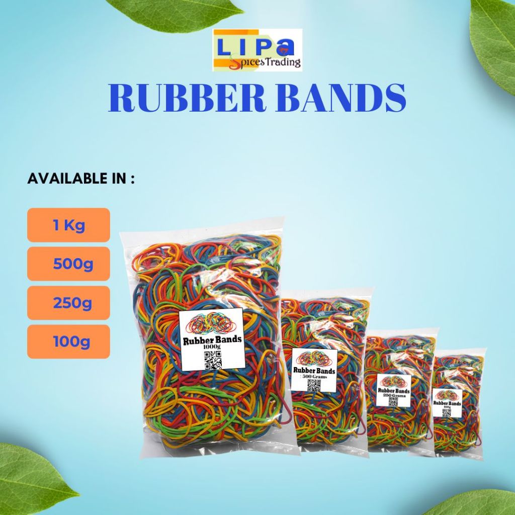 Lipa Spices Trading Rubber Bands Assorted Colors Goma Lastiko 100G ...