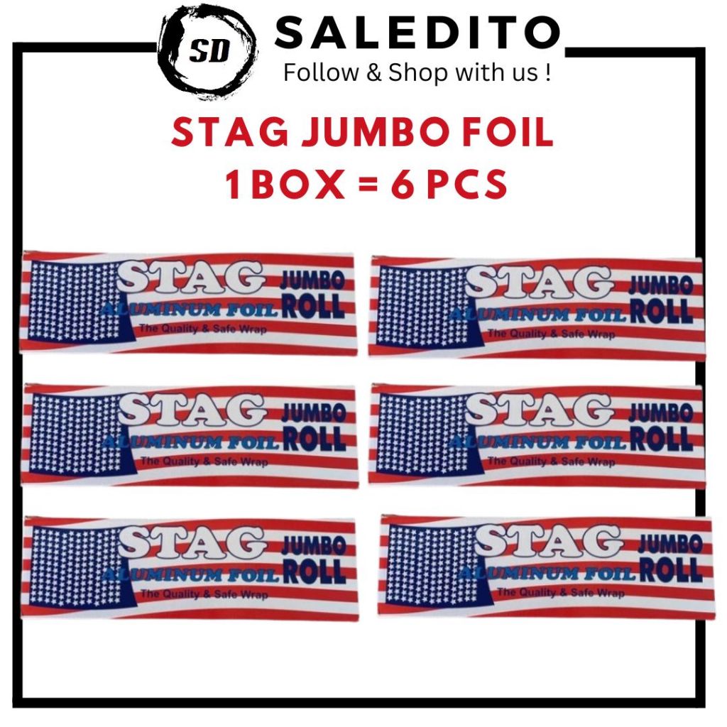 Aluminum Foil STAG Jumbo Roll 12 x 300mm/Croco/Parlor/Salon/Cooking ...